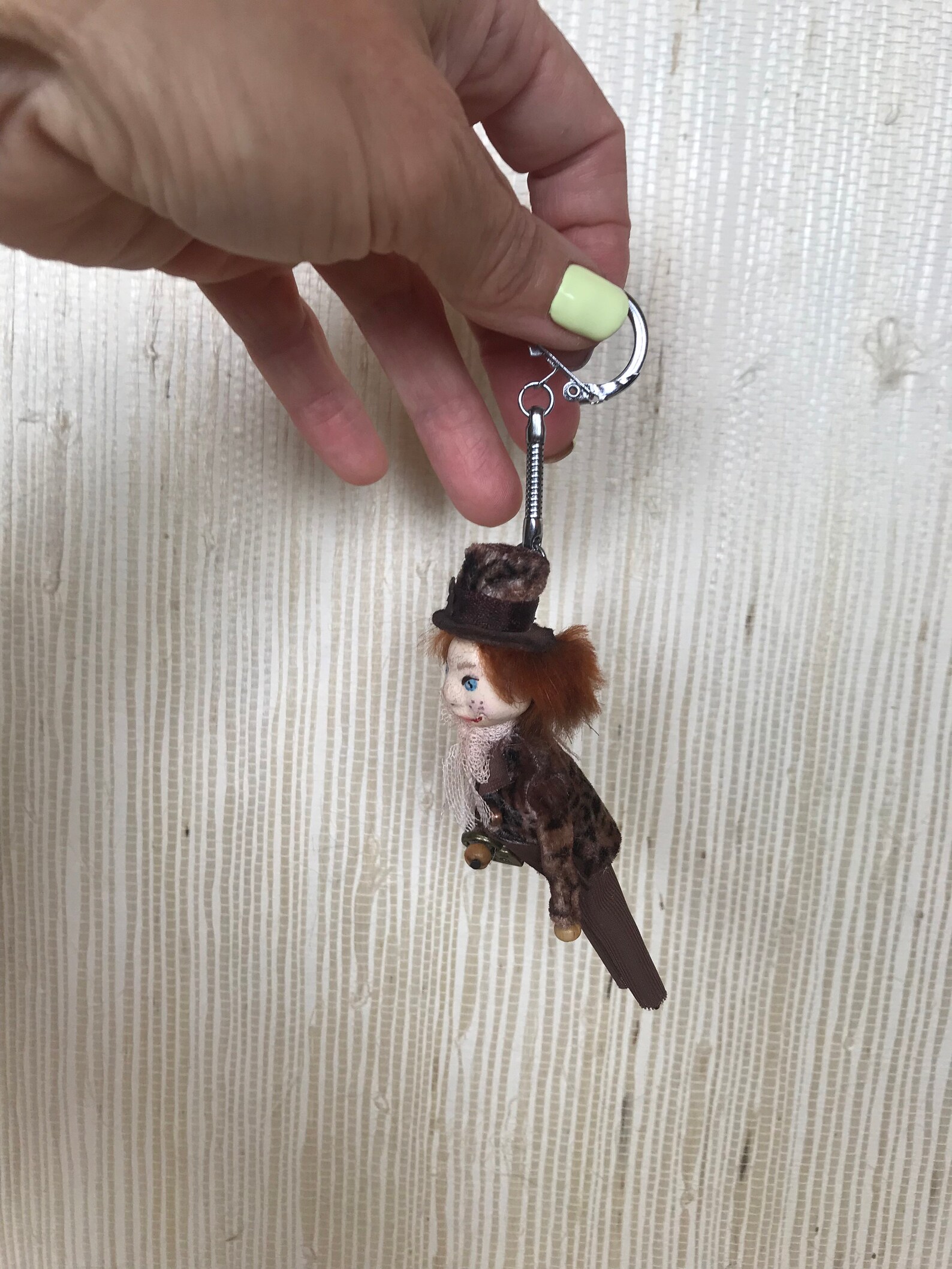 Doll Keychain Polymer Clay Mini Keychain Personalised - Etsy