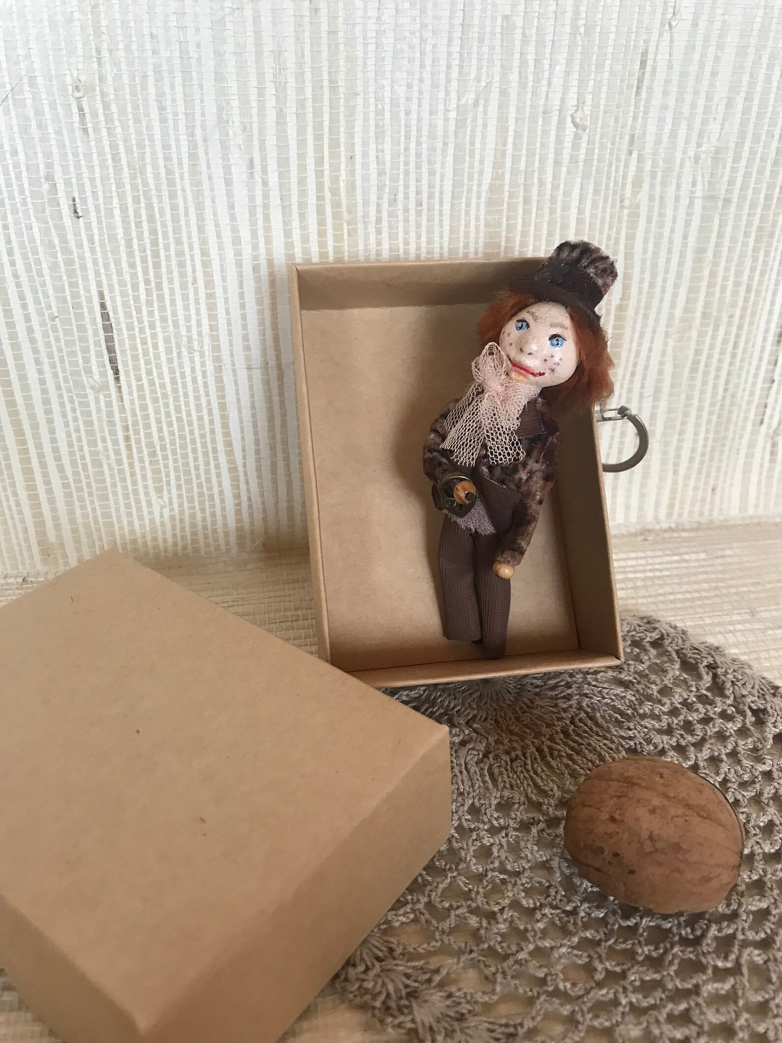 Doll Keychain Polymer Clay Mini Keychain Personalised - Etsy