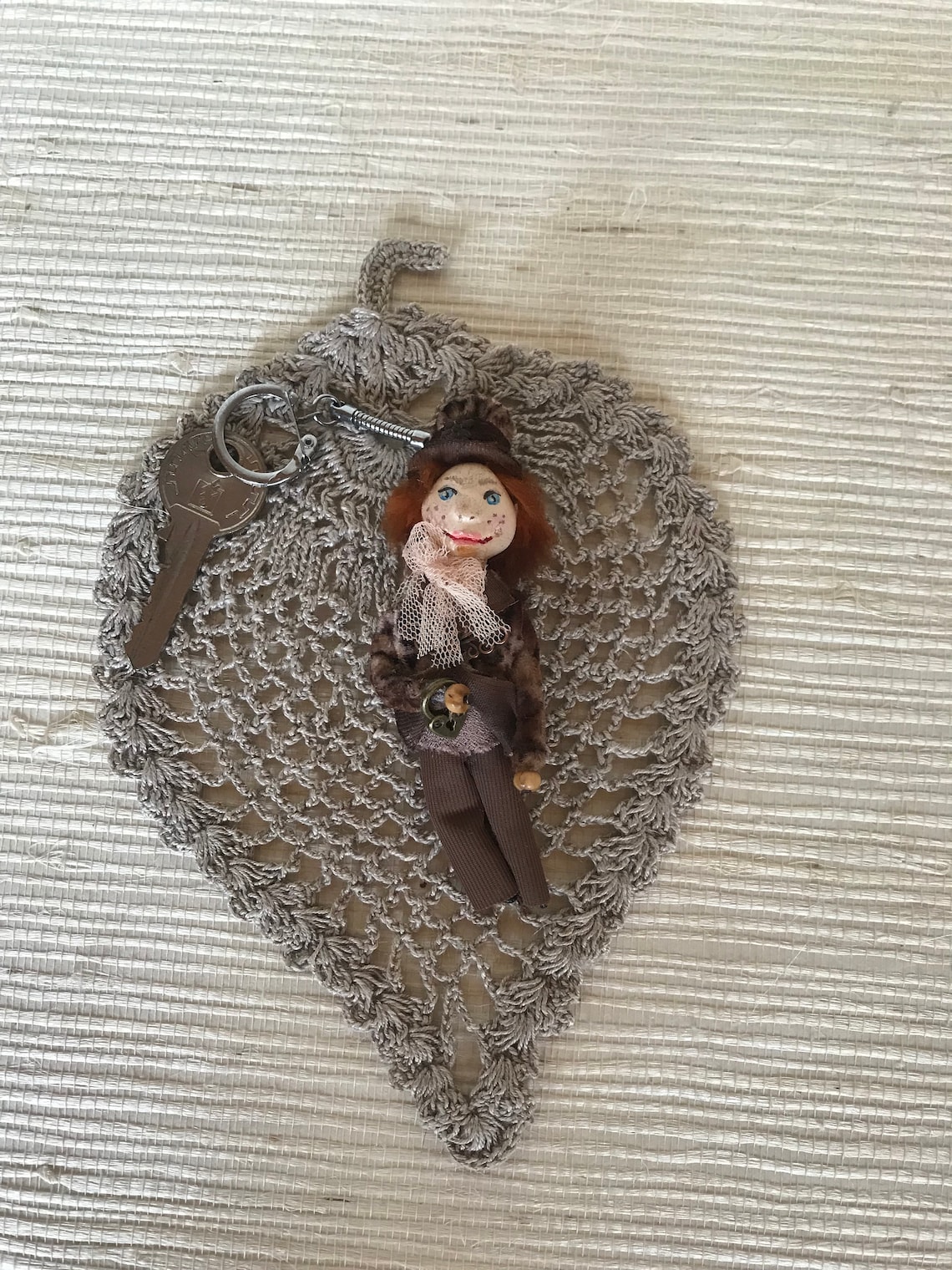 Doll Keychain Polymer Clay Mini Keychain Personalised - Etsy