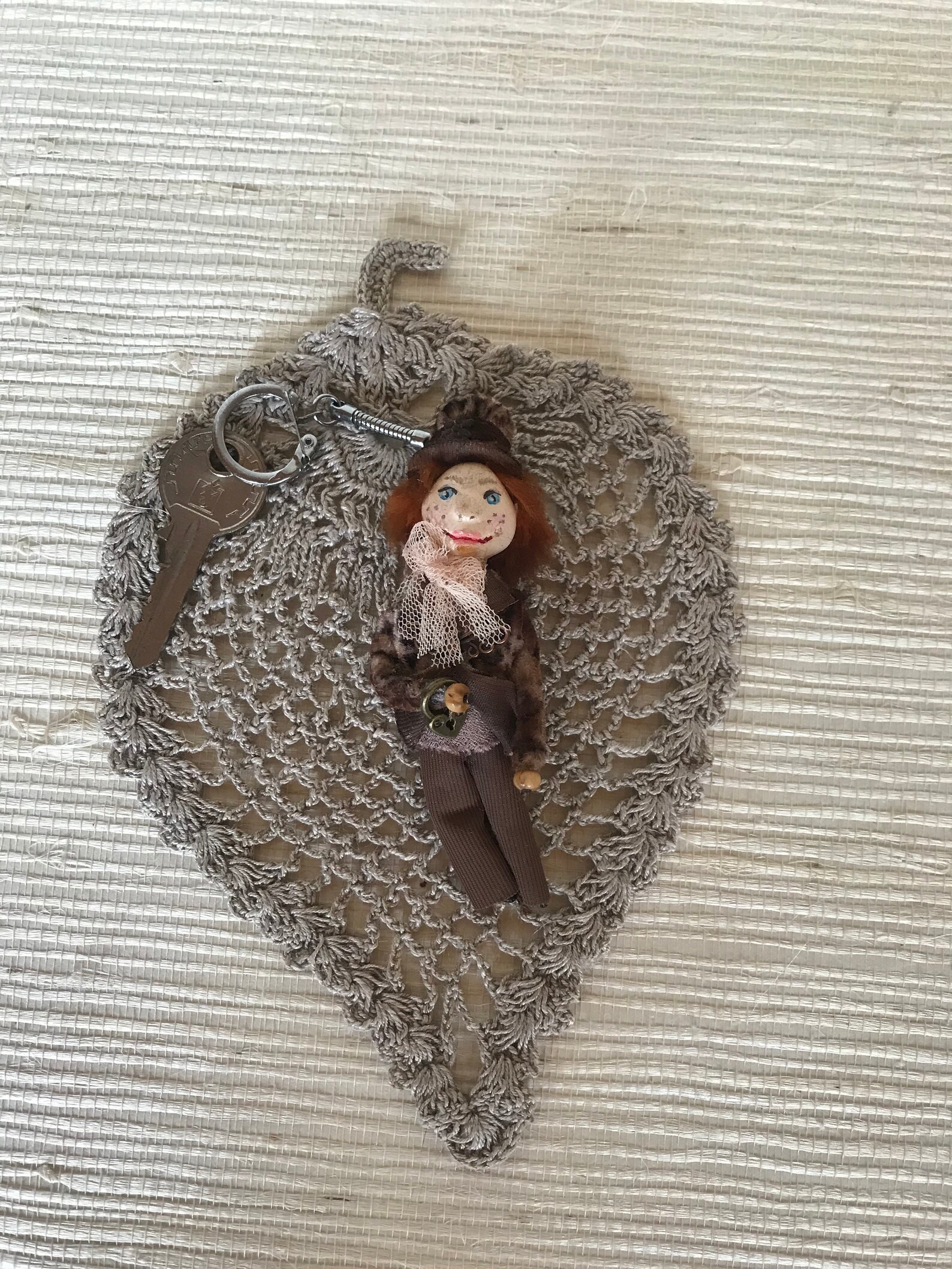 Doll Keychain Polymer Clay Mini Keychain Personalised - Etsy