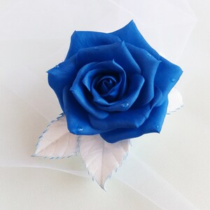 Royal Blue Flowers Hair Piece, Wedding Headpiece Blue Hair Accessories ...