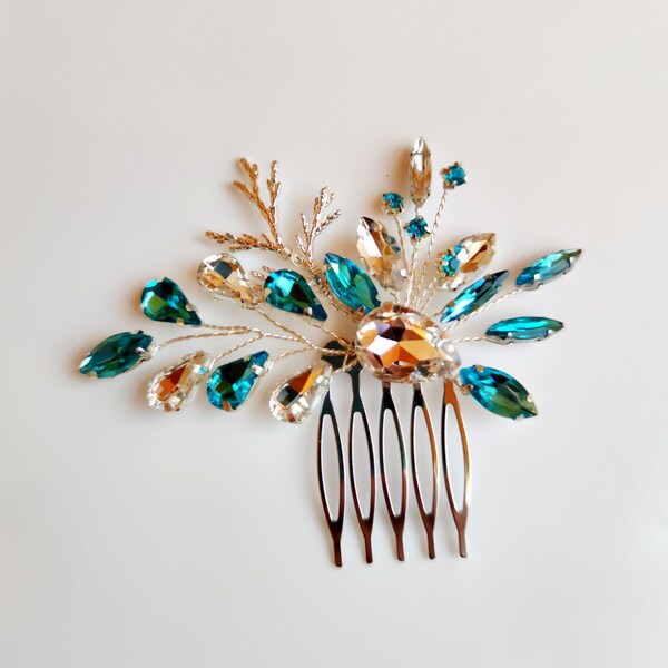 Blue Rhinestone Pin - Etsy