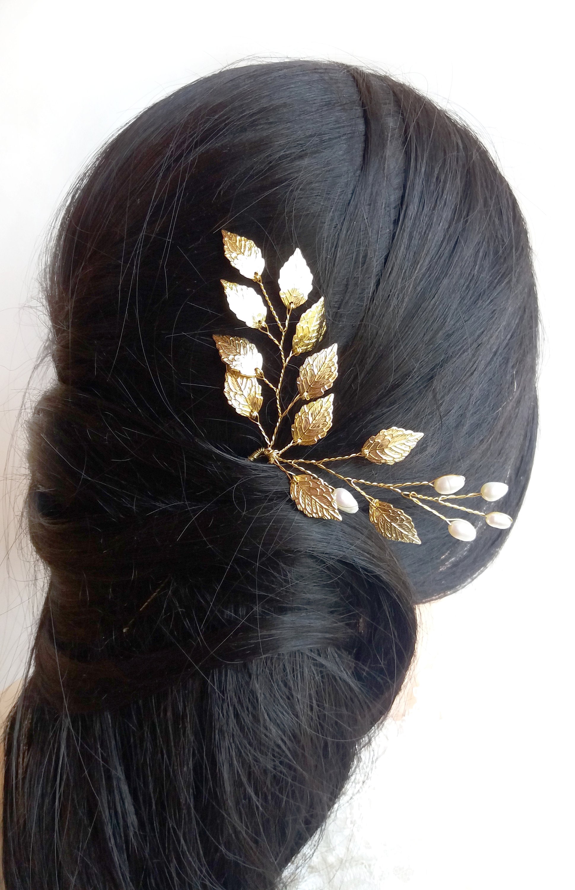 Rose Gold Hair Pins Bridal Hairpiece Pearl Hair Pins Gold - Etsy