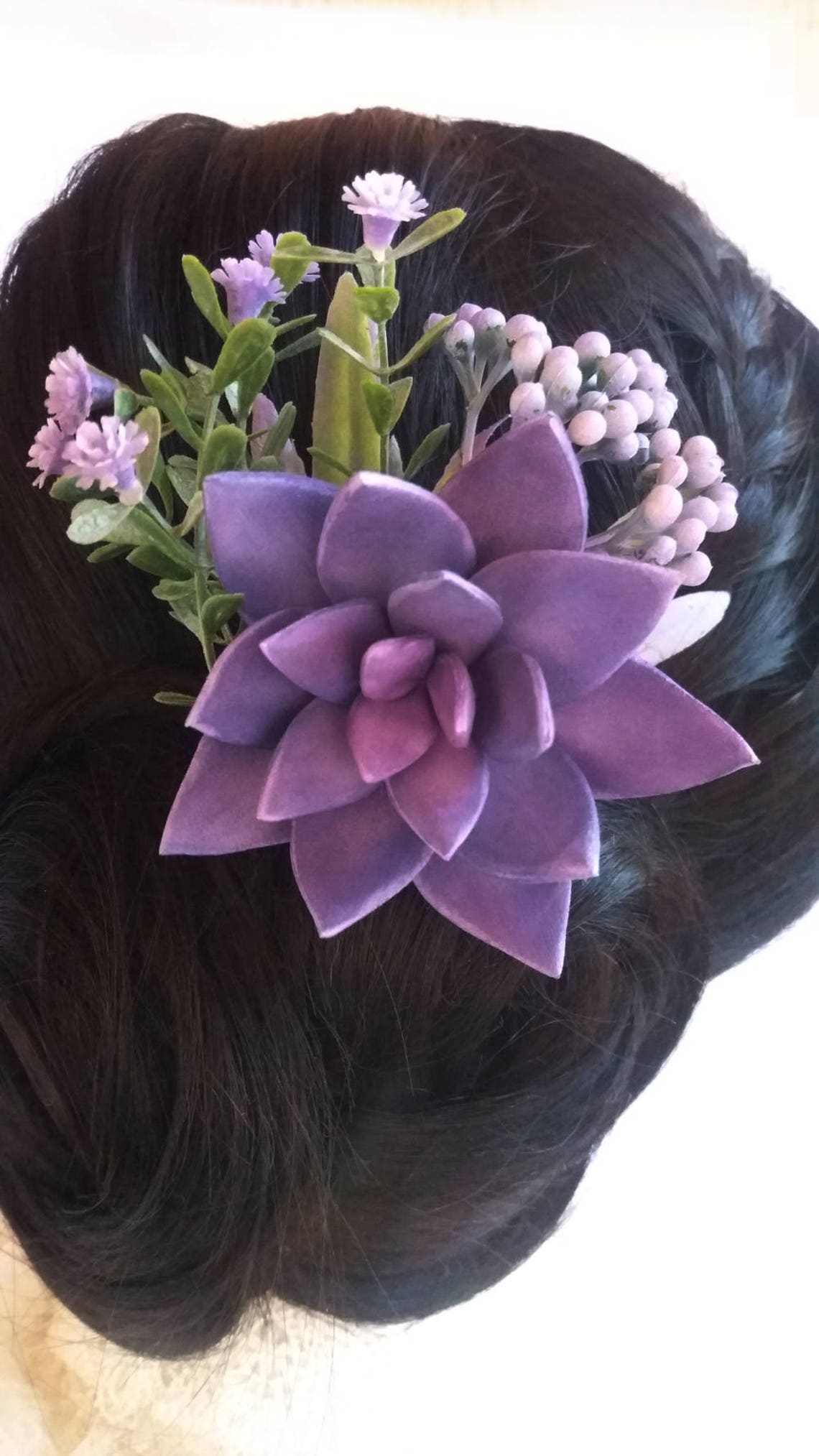 Bridal Purple Hair Comb Ultra Violet Floral Hair Accessories - Etsy