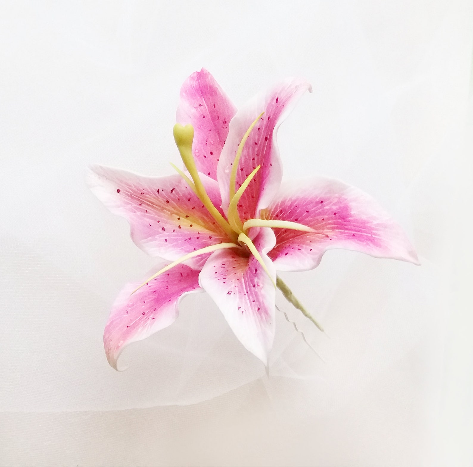 Bridal Hair Pin Pink Lily Wedding Hair Piece for Bride | Etsy