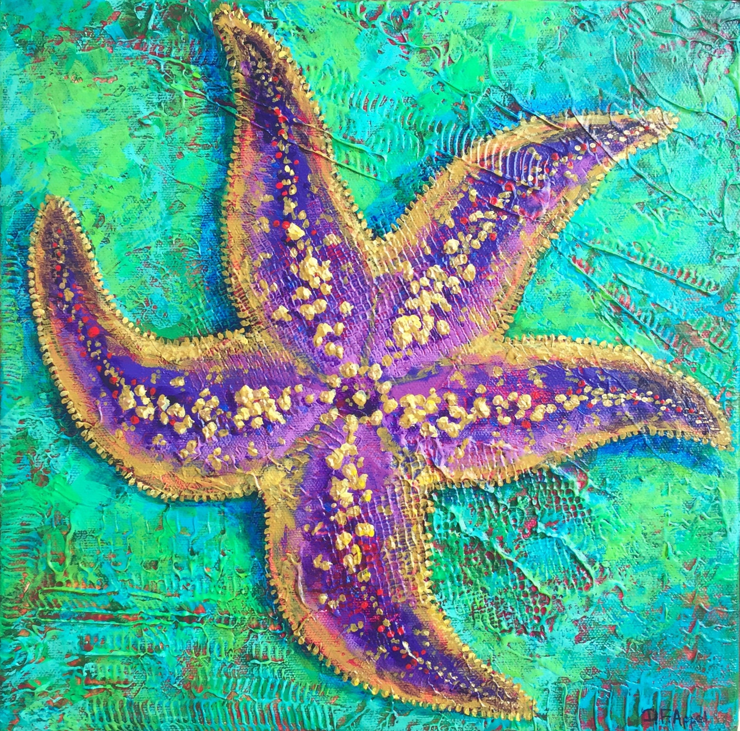 Colorful Starfish Painting