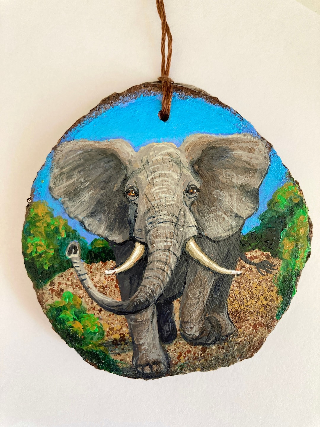 Elephant Ornament Hand Painted Elephant Christmas Tree - Etsy