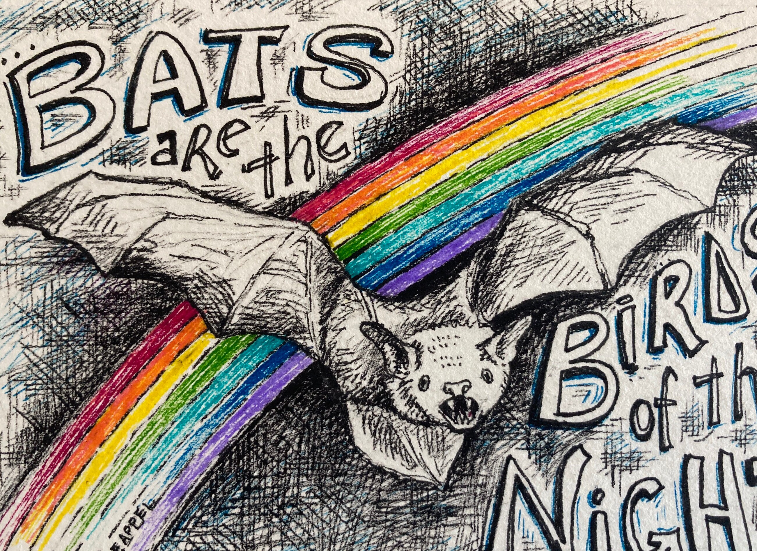 Bat Painting Bat Art Watercolor Bat Painting // FRAMED | Etsy