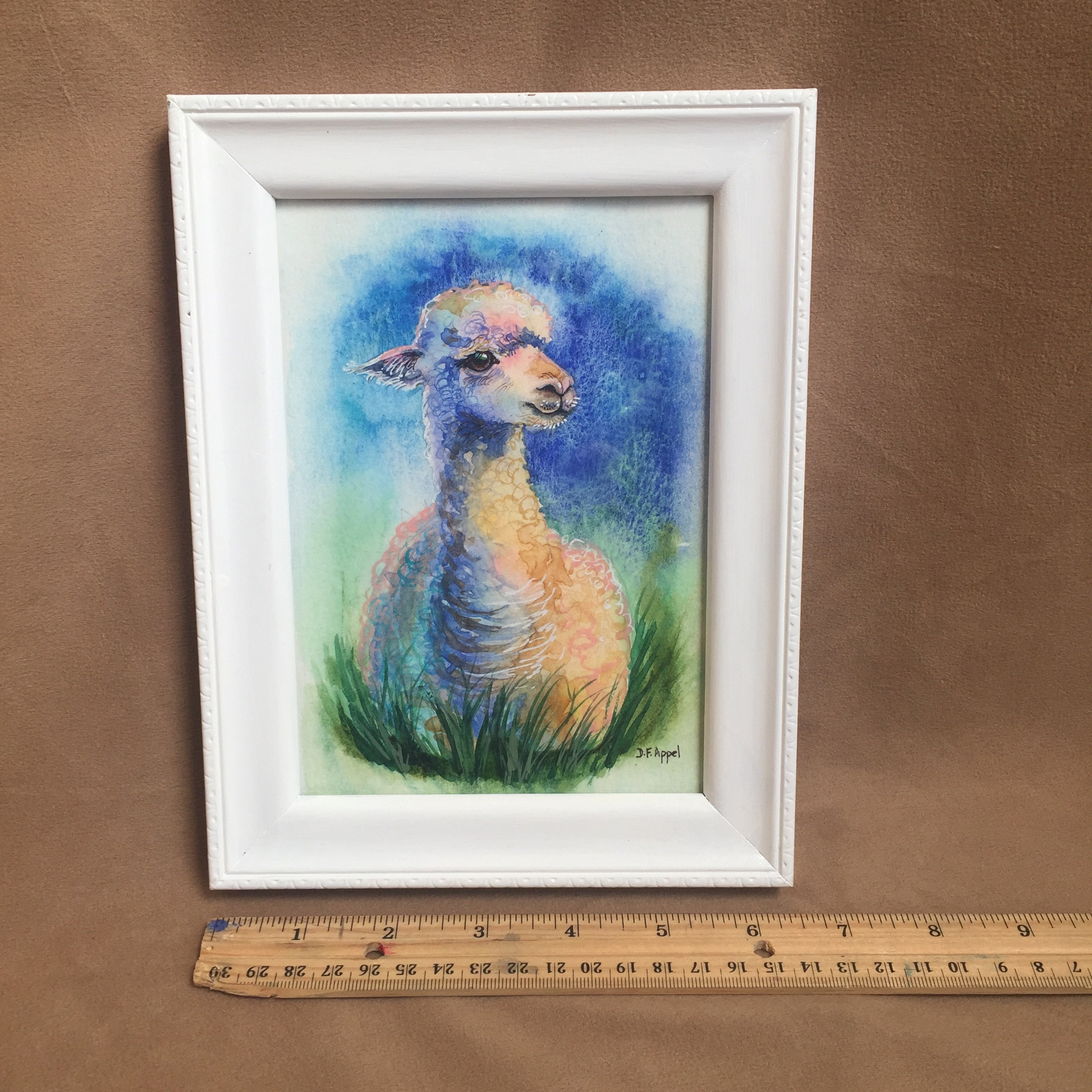 Alpaca Watercolor Painting Alpaca Art Framed Alpaca | Etsy