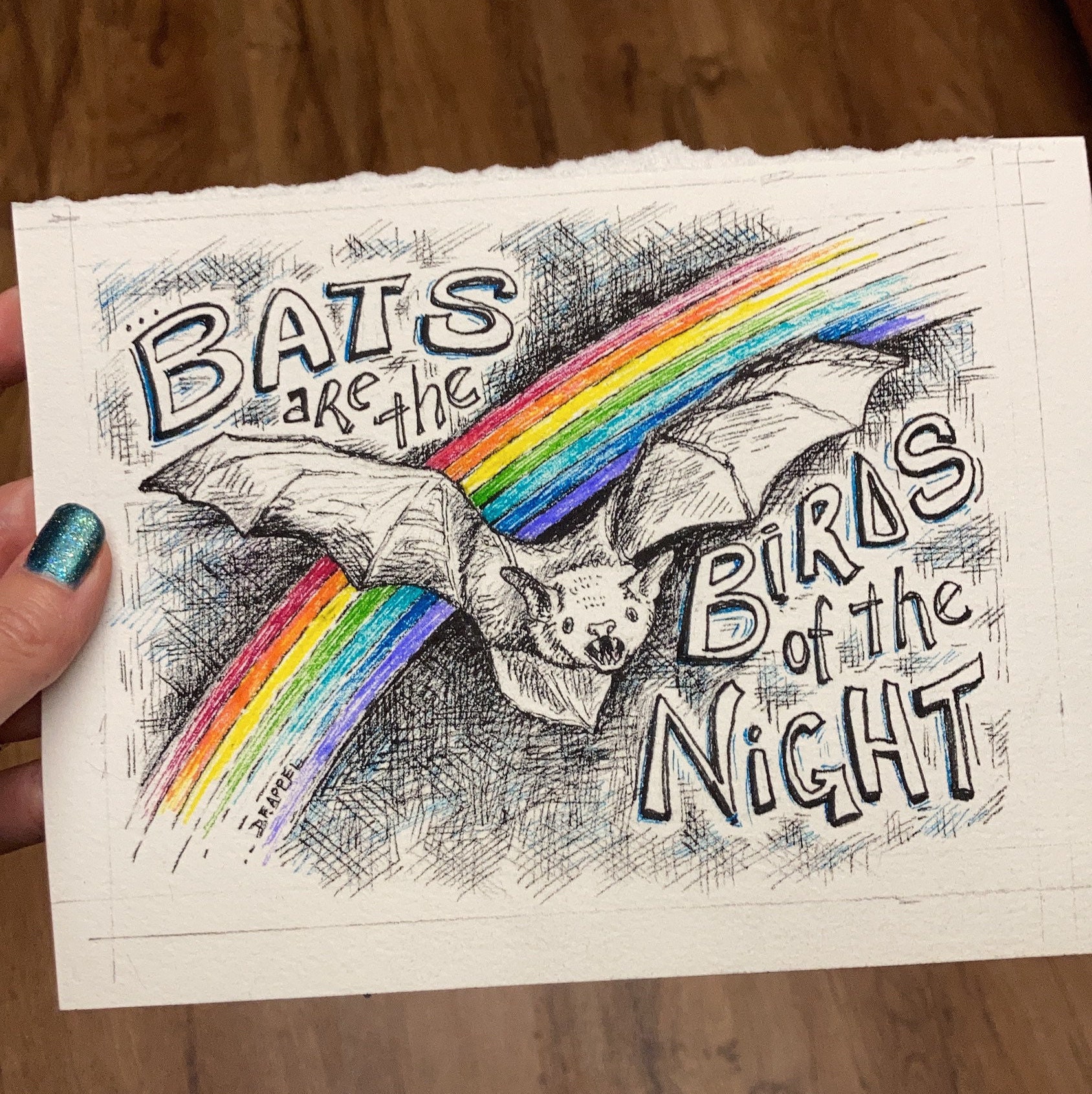 Bat Painting Bat Art Watercolor Bat Painting // FRAMED | Etsy