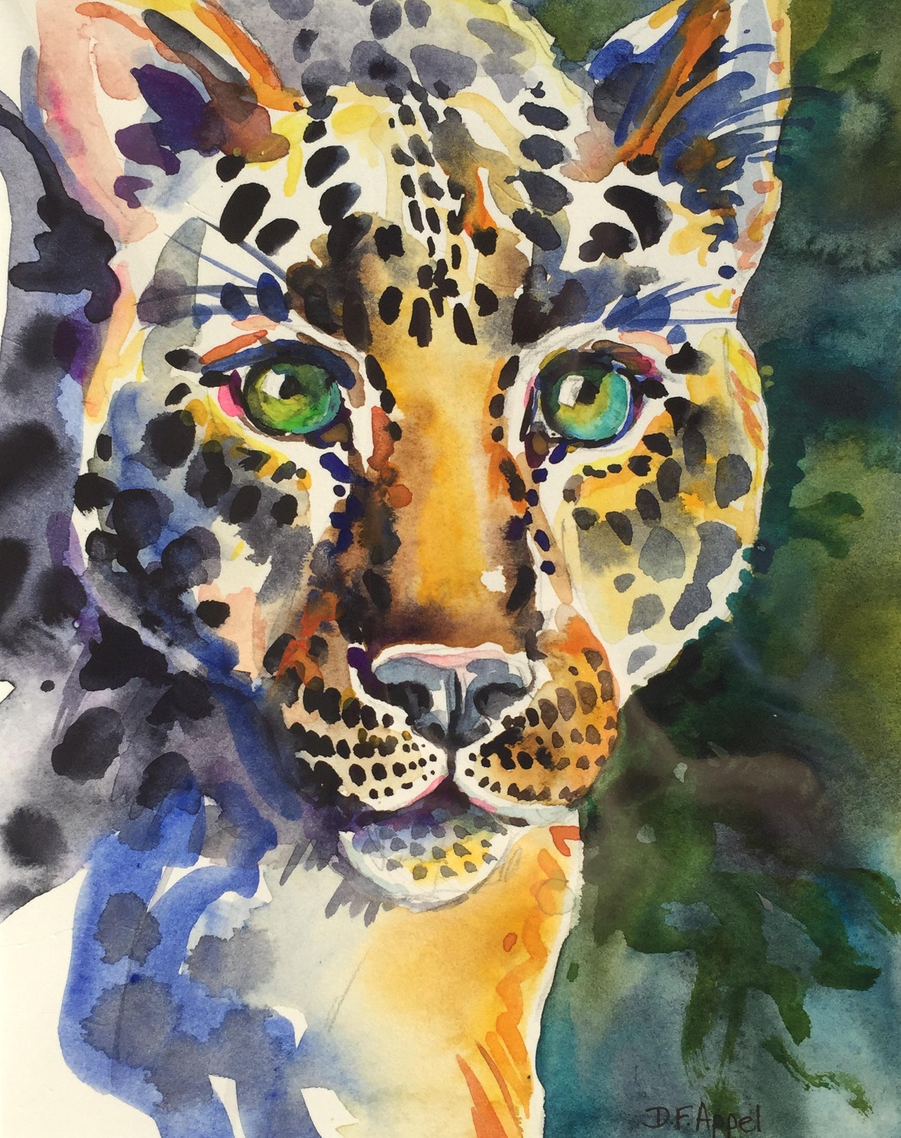 Jaguar or Leopard Watercolor Leopard Watercolor Painting | Etsy
