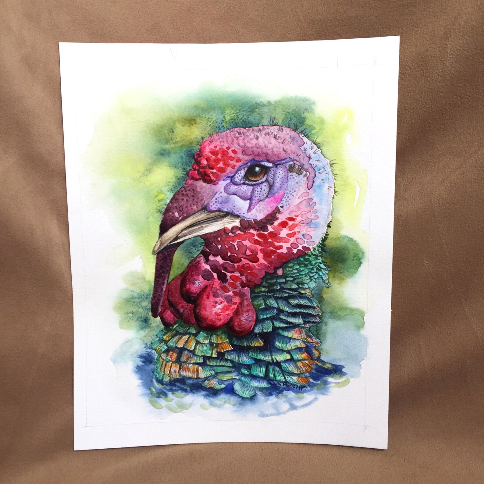 Watercolor Turkey Painting Watercolor Painting of Turkey on | Etsy