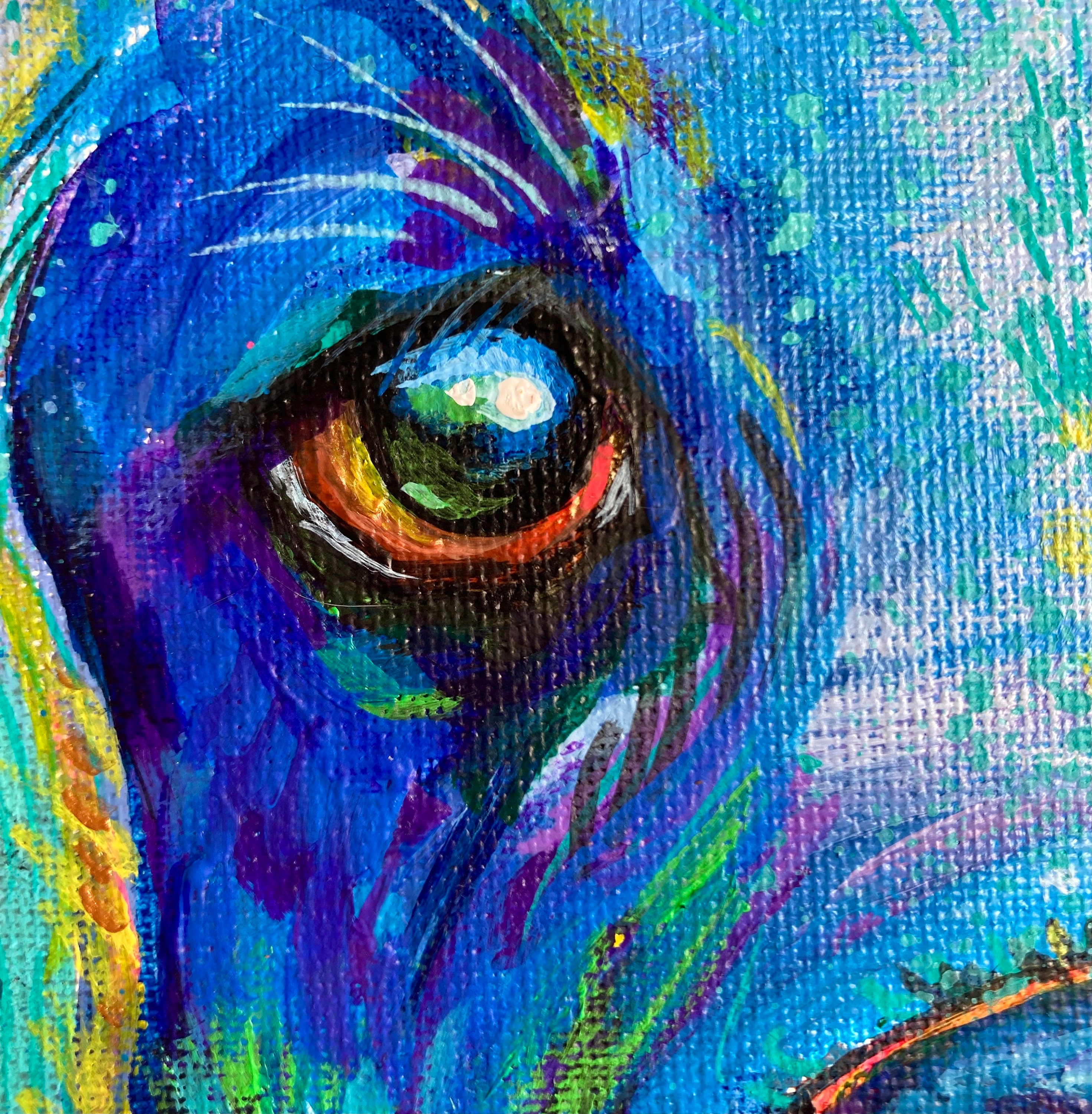 Colorful Dog Art Whimsical Dog Painting // ORiGINAL ART // - Etsy Polska