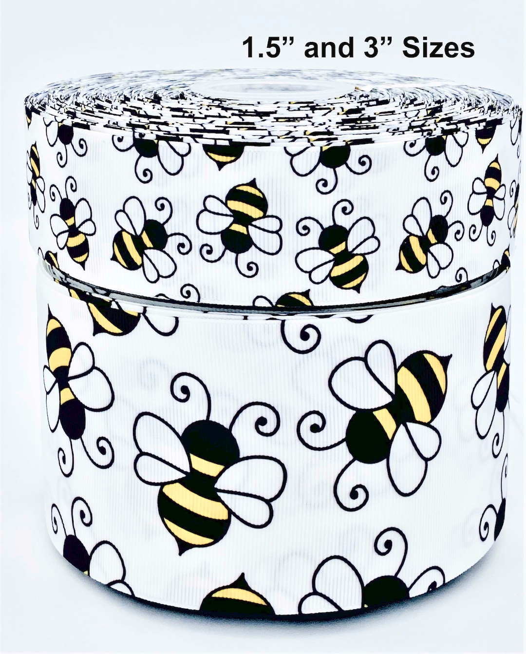 Bumble Bee Print Grosgrain Ribbon, Cheer Hair Bow Ribbon (3 Yard) - Etsy