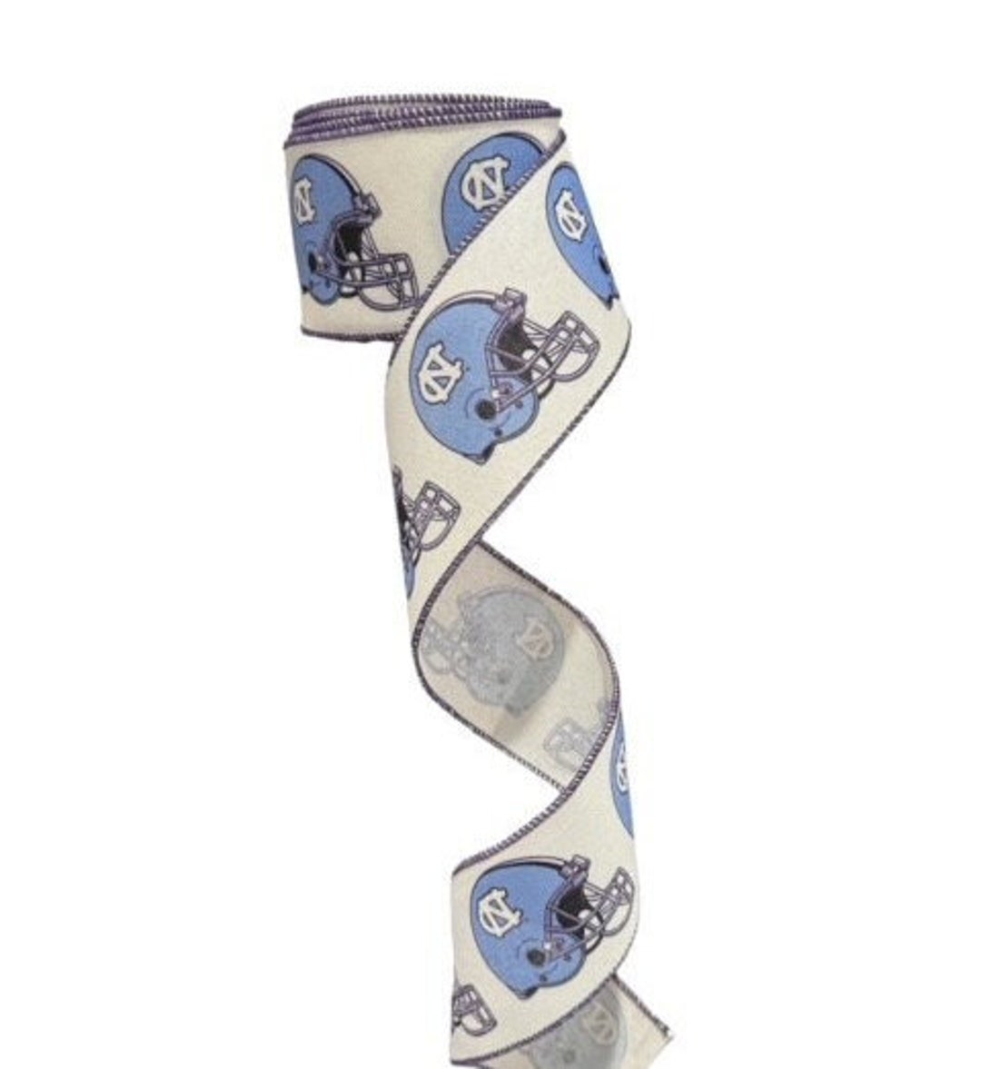 2.5" Wired White Light Blue College Collage on White Football Team ...