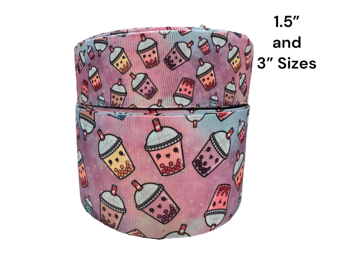 1.5" or 3" Wide Rainbow Bubble Tea or Bo Boa Team Drinks Printed ...