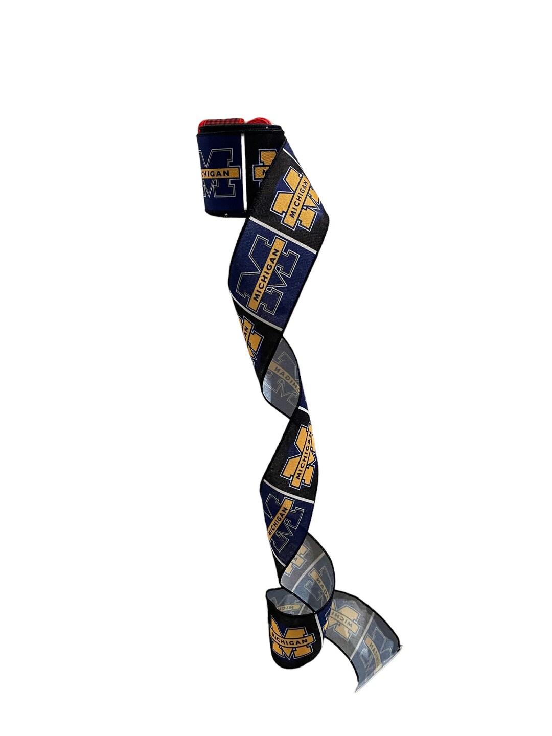 2.5 Inch Wired Michigan Collage Football Sports Team Ribbon (sold in 10 ...