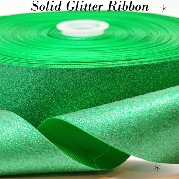Green Glitter Ribbon - Etsy