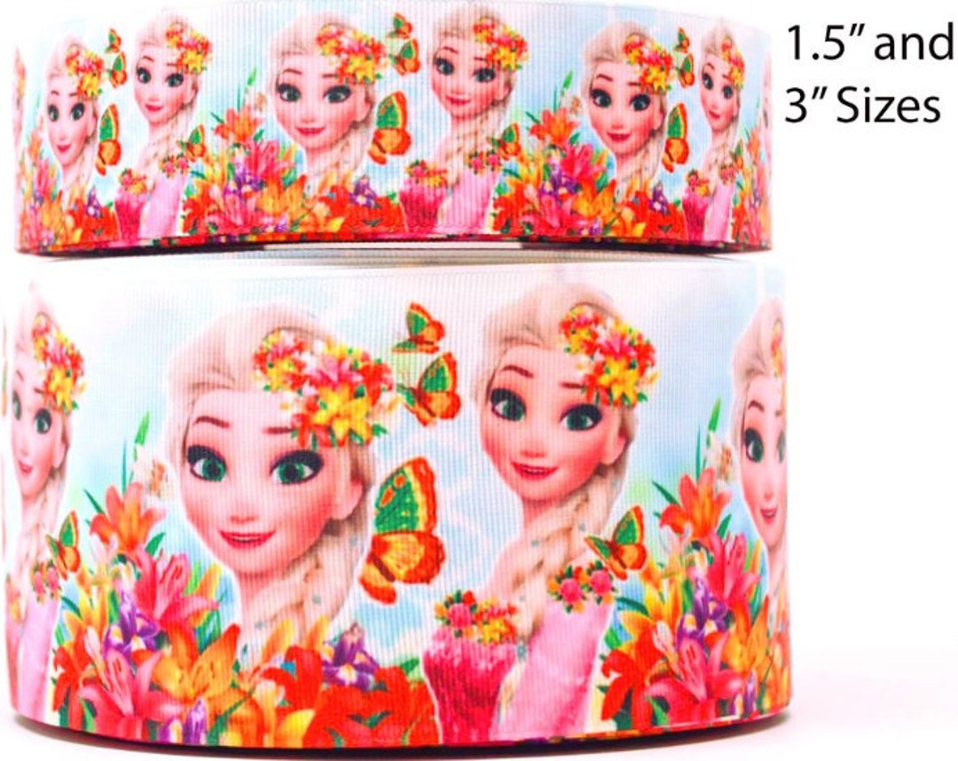 Elsa Floral Grosgrain Ribbon, Cheer Bow Craft (3 Yard Increments) - Etsy