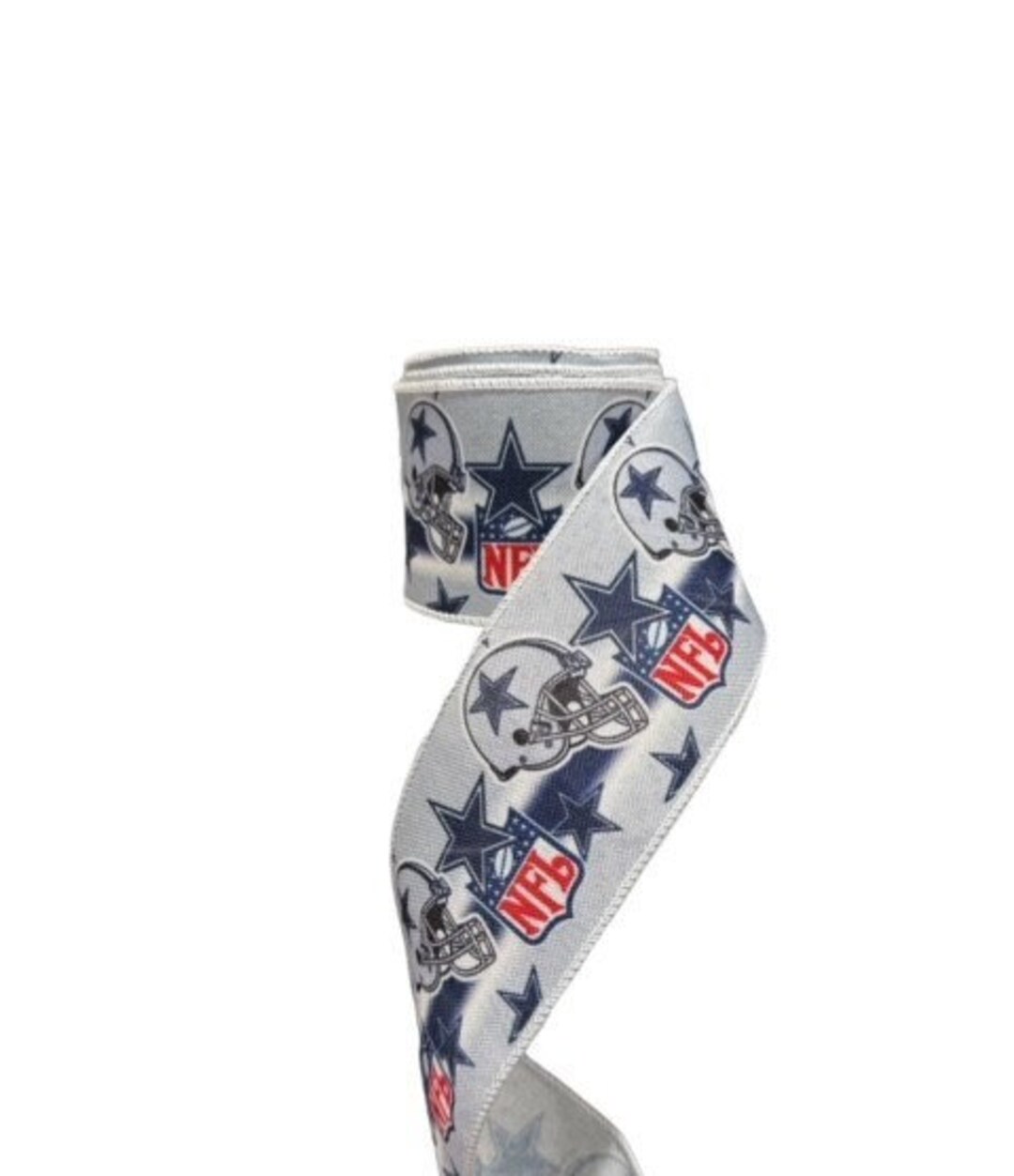 2.5 Inch Wired Cowboy Stars Football Sports Team Ribbon (sold in 10 ...