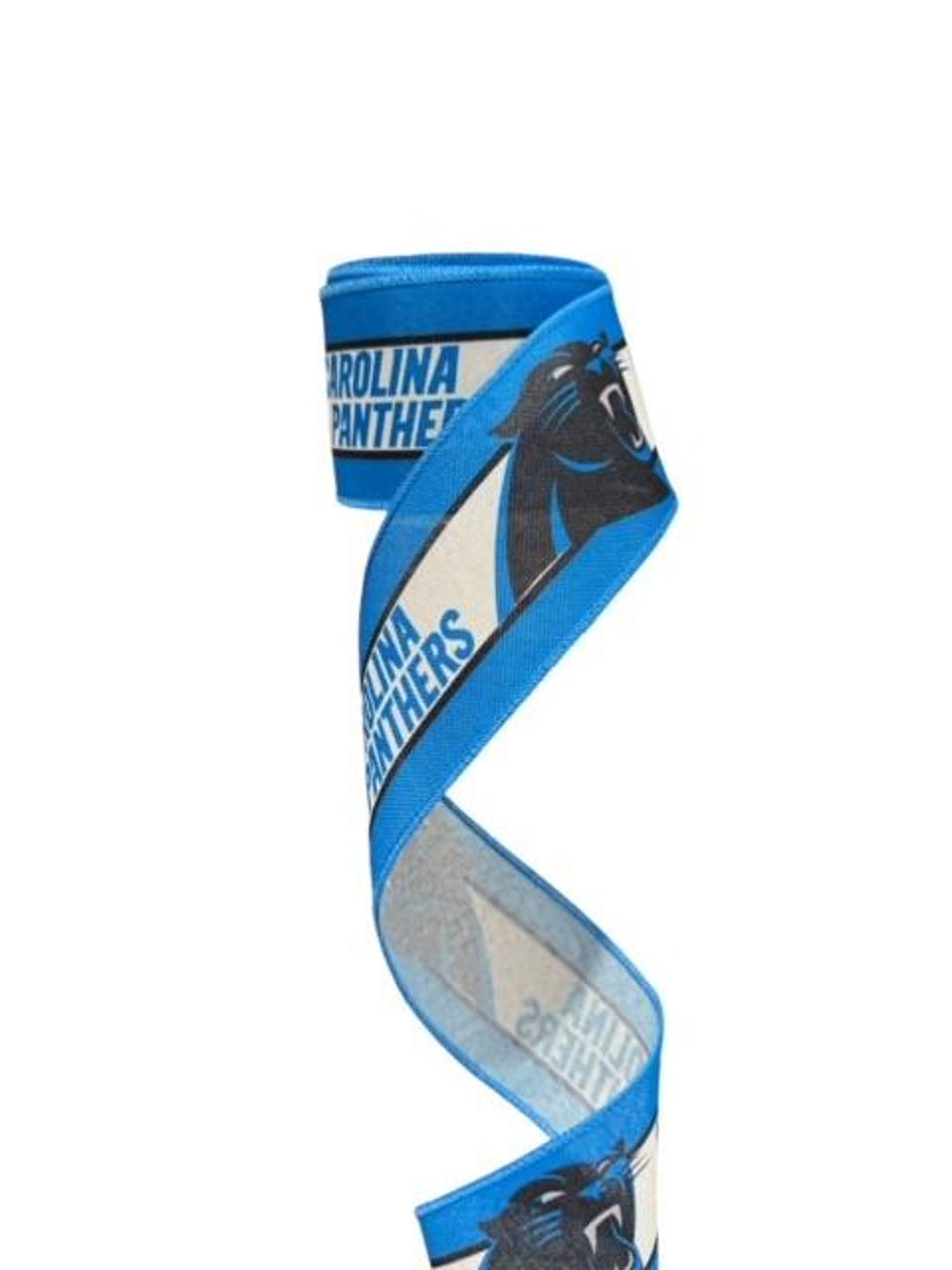 2.5 Inch Wired Panthers With Border Sports Team Ribbon - Etsy