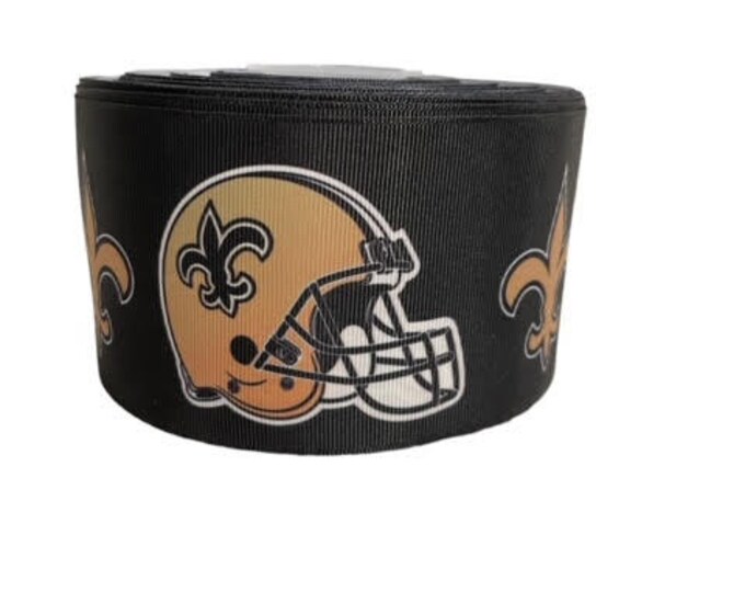 2.5 Gold Football Scene Ribbon RGC115586 - Etsy