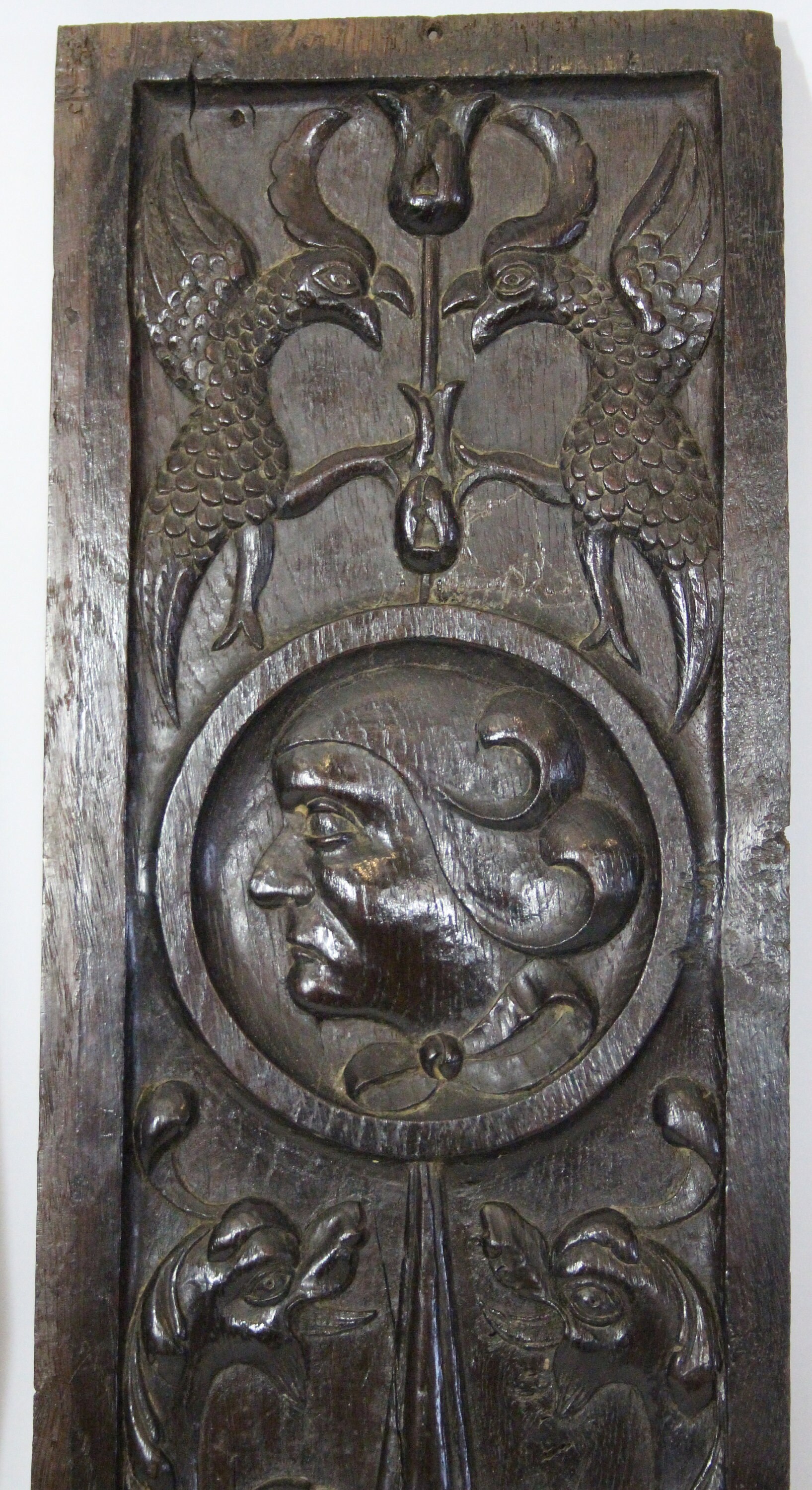 A Superb Set of Four French 16th Century Carved Oak Romayne Panels ...