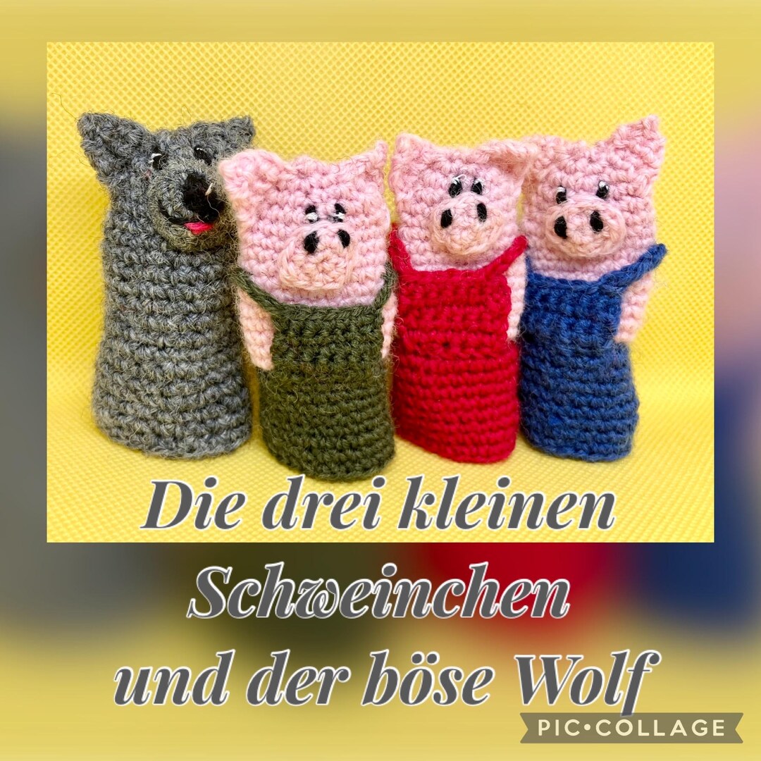 Three Little Pigs Finger Puppets - Etsy
