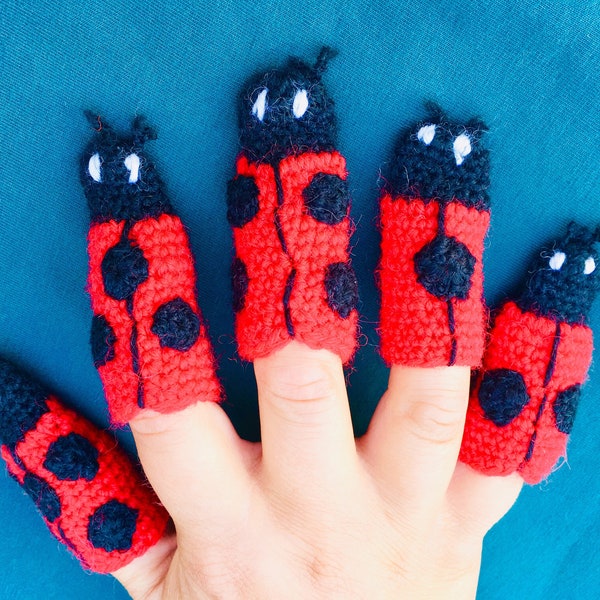 Ladybug Finger Puppet - Etsy