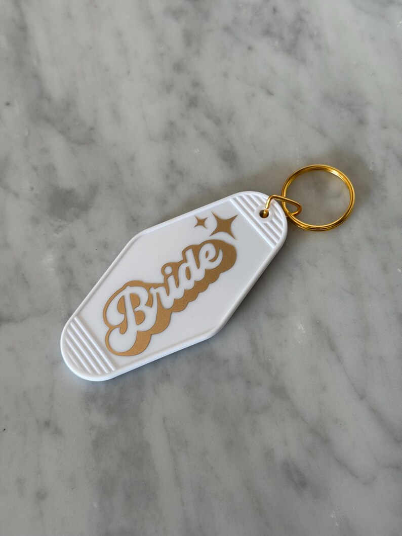 In My Bride Era, Bride, Custom Motel Keychain, Wedding Party Favor ...