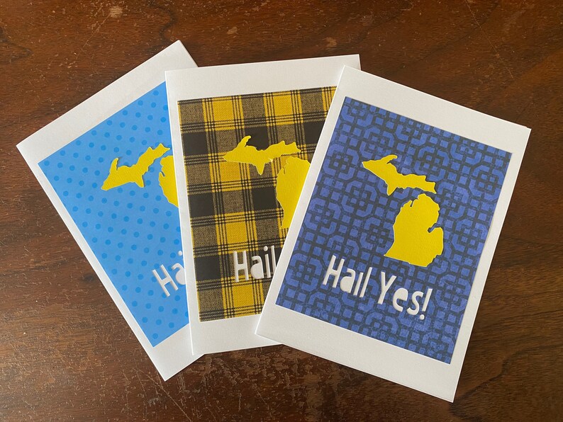University of Michigan Greeting Card - Etsy