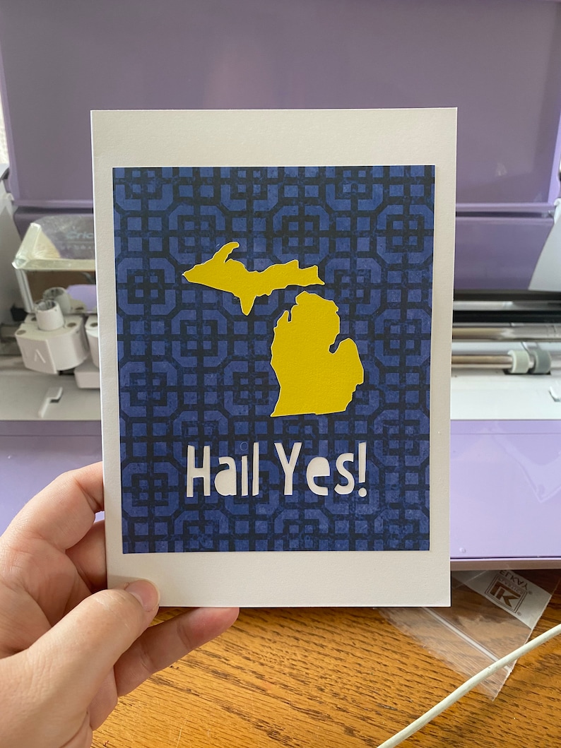 University of Michigan Greeting Card - Etsy