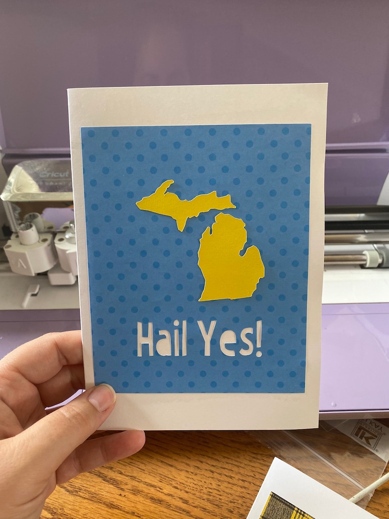 University of Michigan Greeting Card - Etsy