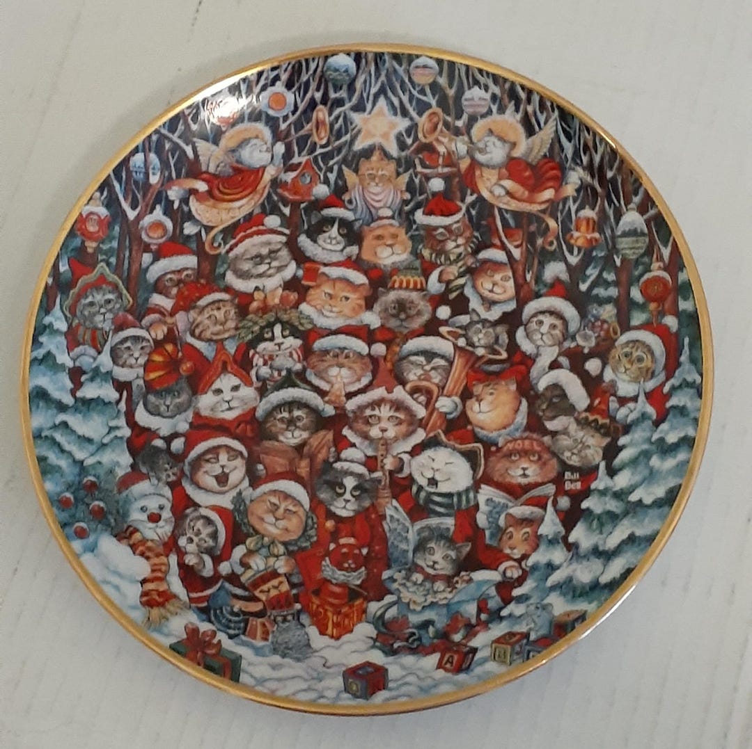 Santa Claws by Bill Bell, Limited Edition Plate, Franklin Mint Heirloom ...