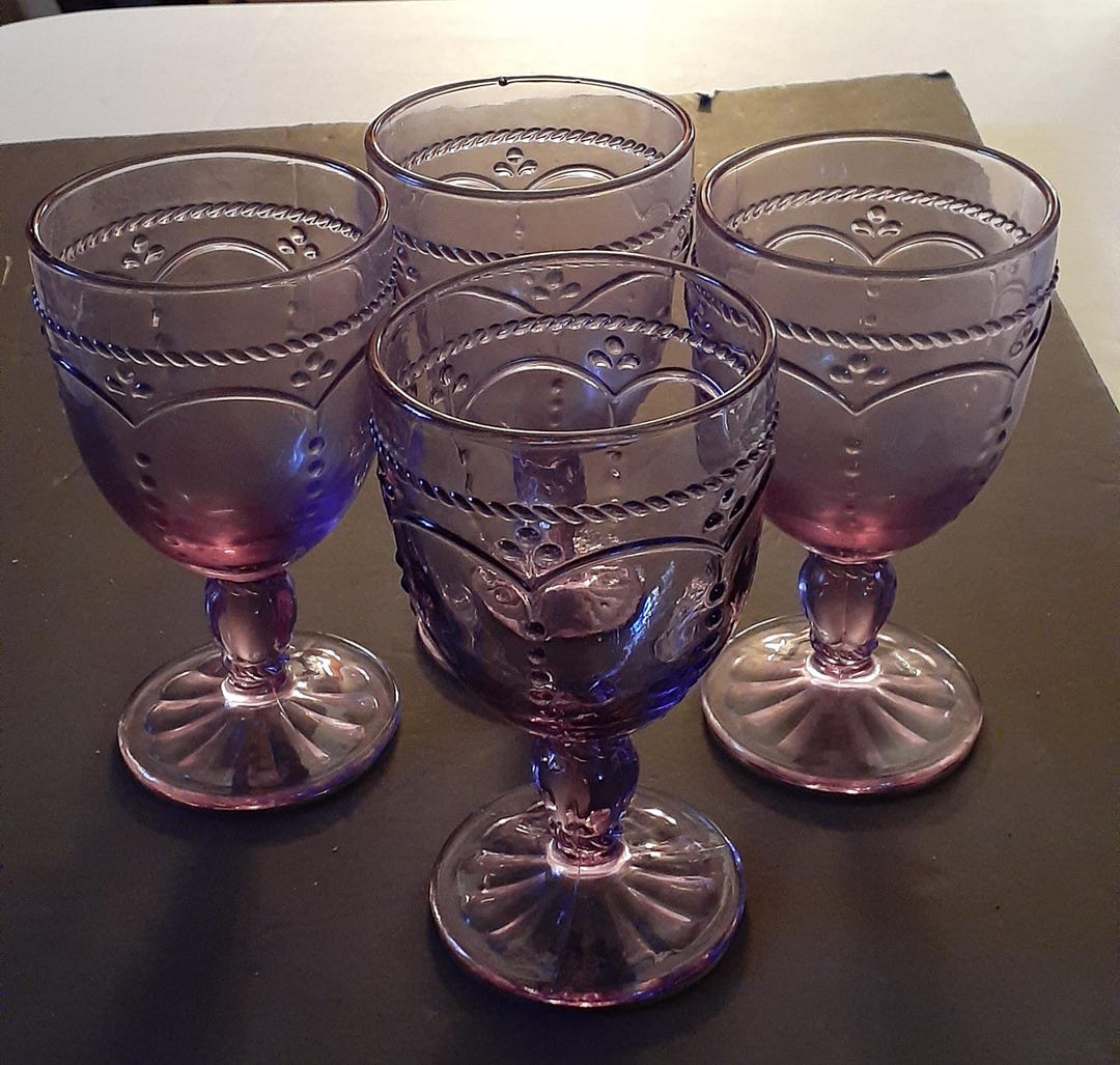 4 New Princess House Marbella Lilac Crystal Goblets - Etsy