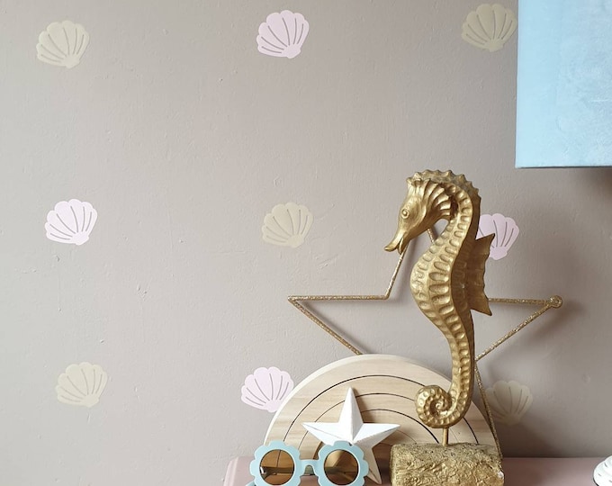 Shell Wall Decals,nautical Wall Decal,beach Decor,sea Wall Decal ...