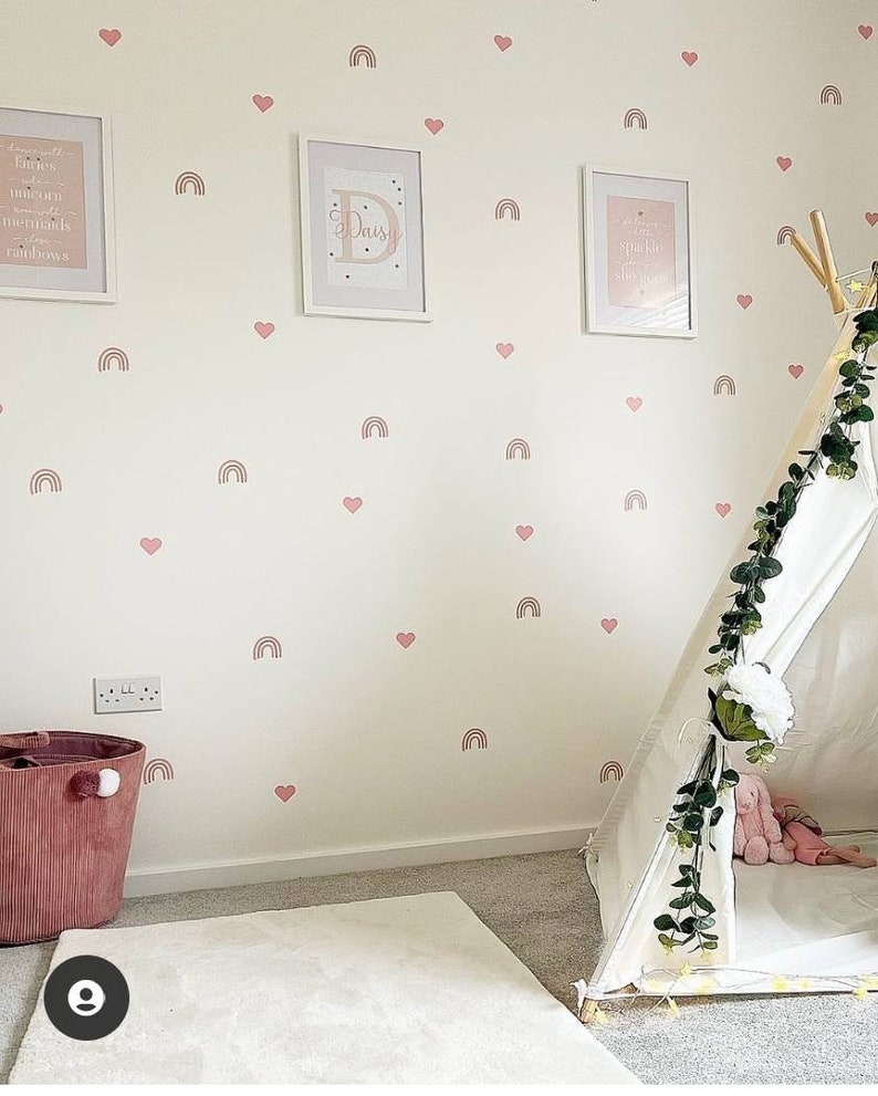 RAINBOW WALL STICKERS Removable Wall Decals Bedroom Wall Decor | Etsy