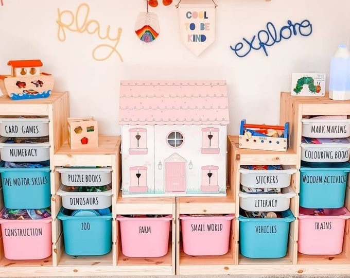 LABELS IKEA Kallax , Trofast Toy Storage Labels Playroom Kidsroom ...