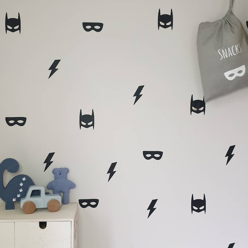 Superhero Wall Decal - Etsy