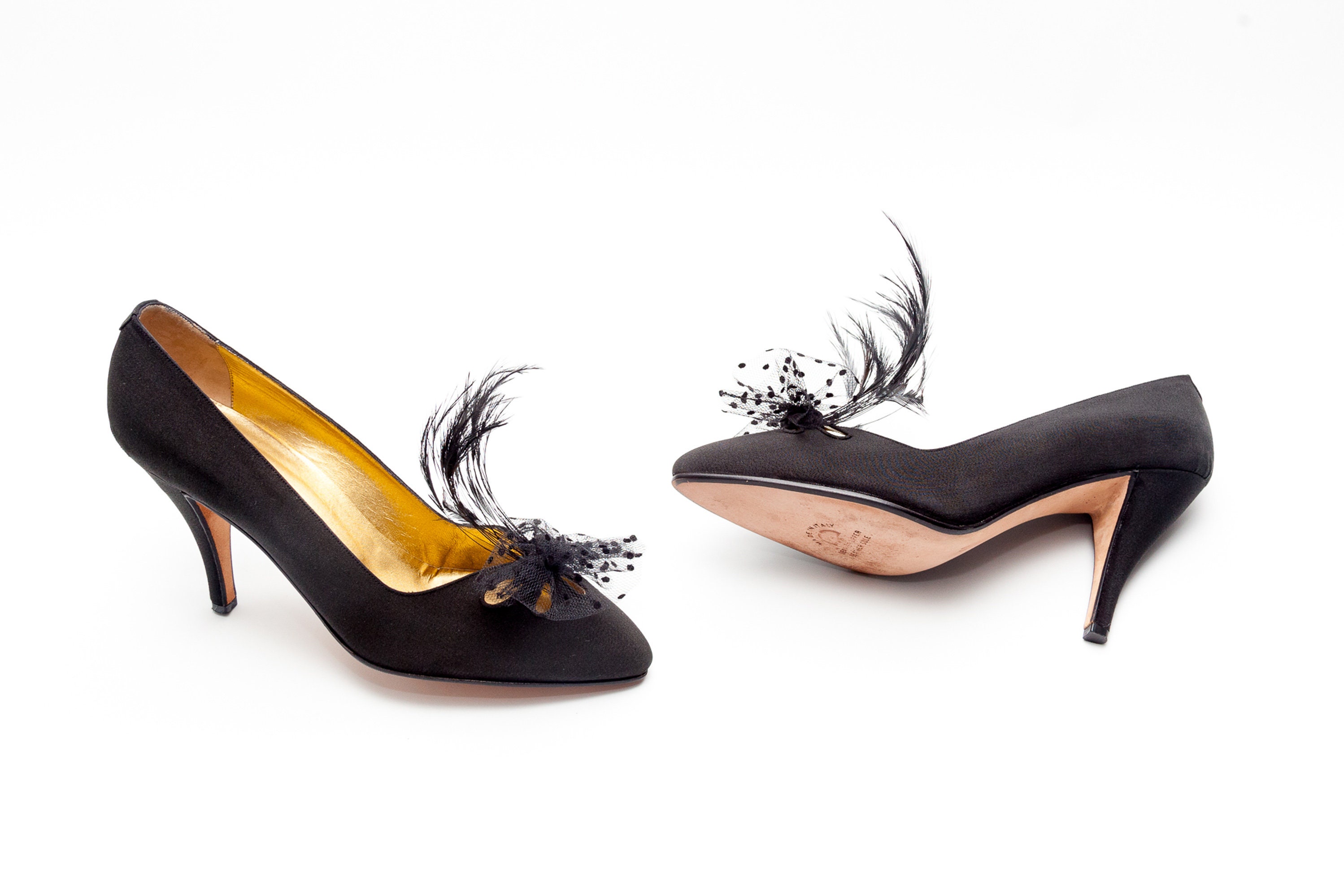 Andrea Pfister Vintage Feather Pumps • size 6.5 - Etsy