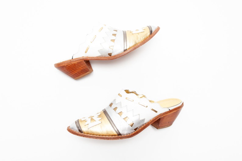 Zalo Vintage Western Mules • size 6 - Etsy