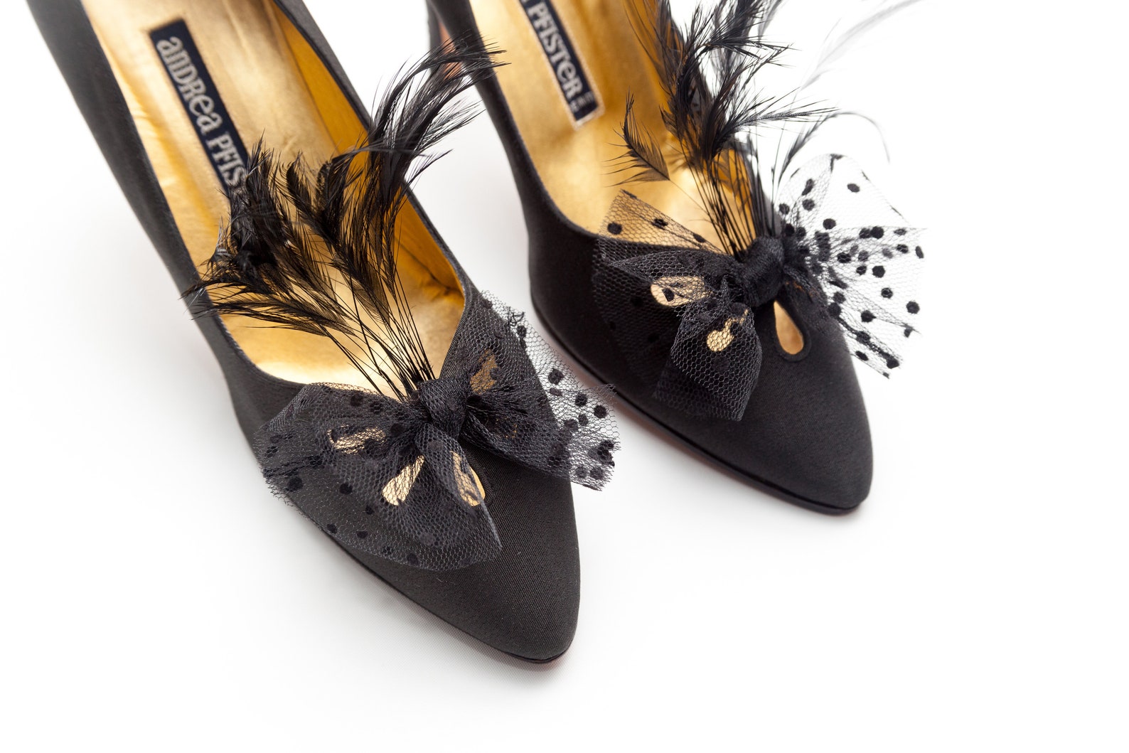 Andrea Pfister Vintage Feather Pumps • size 6.5 - Etsy