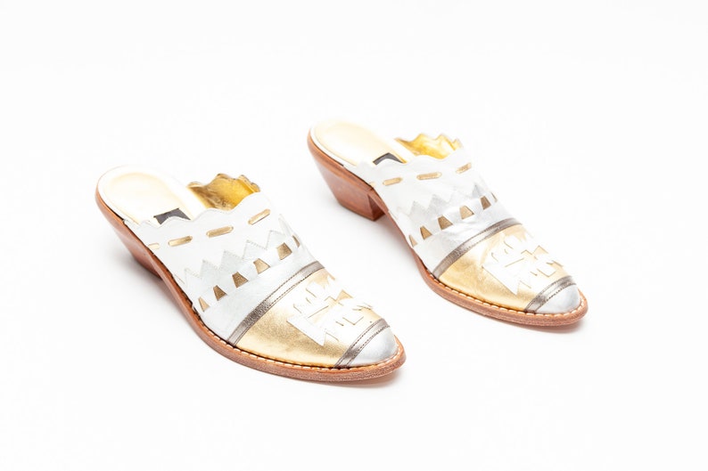 Zalo Vintage Western Mules • size 6 - Etsy