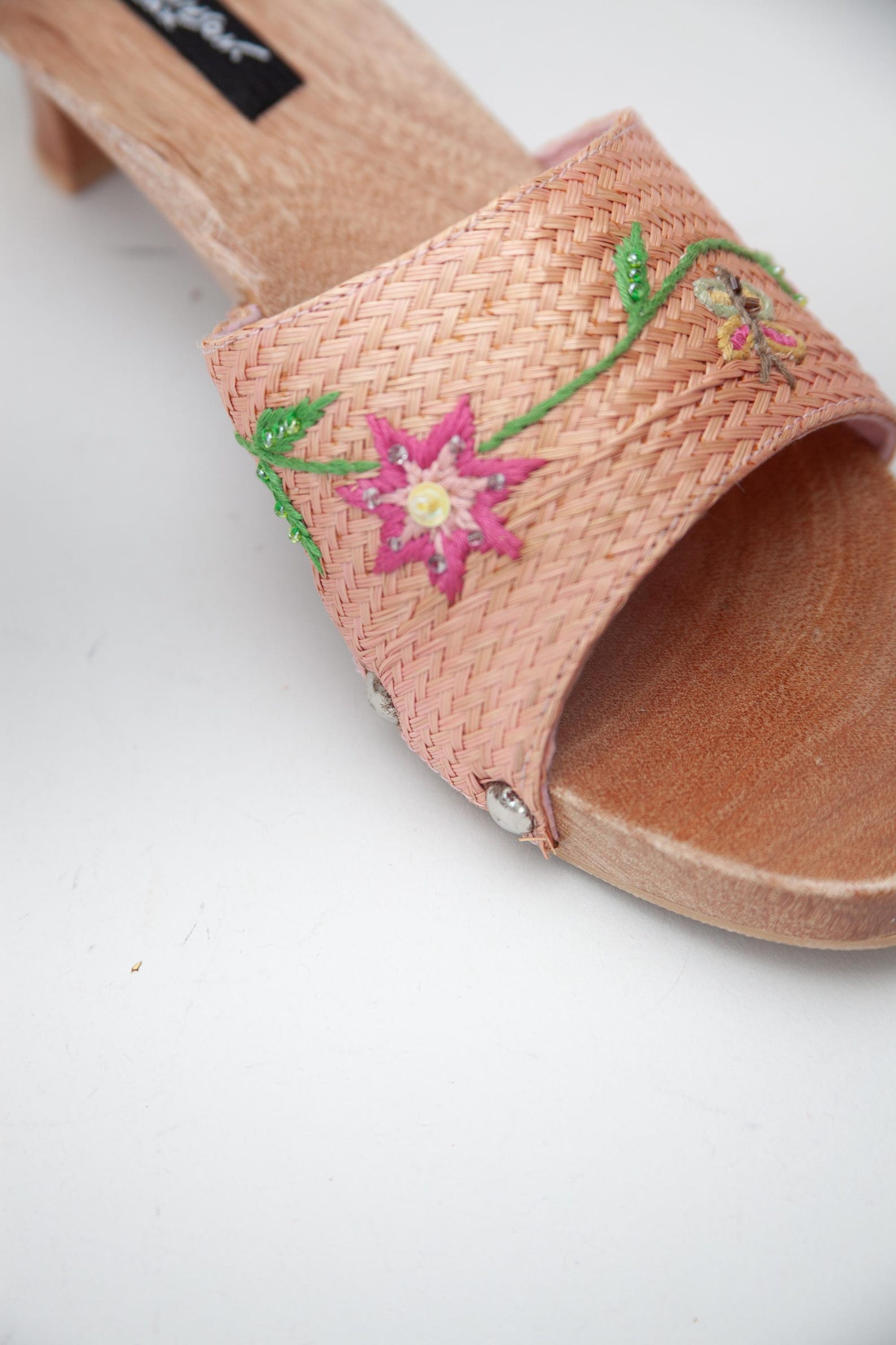 Betsey Johnson Vintage Raffia Clogs - Etsy