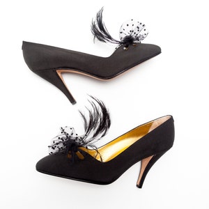 Andrea Pfister Vintage Feather Pumps • size 6.5 - Etsy