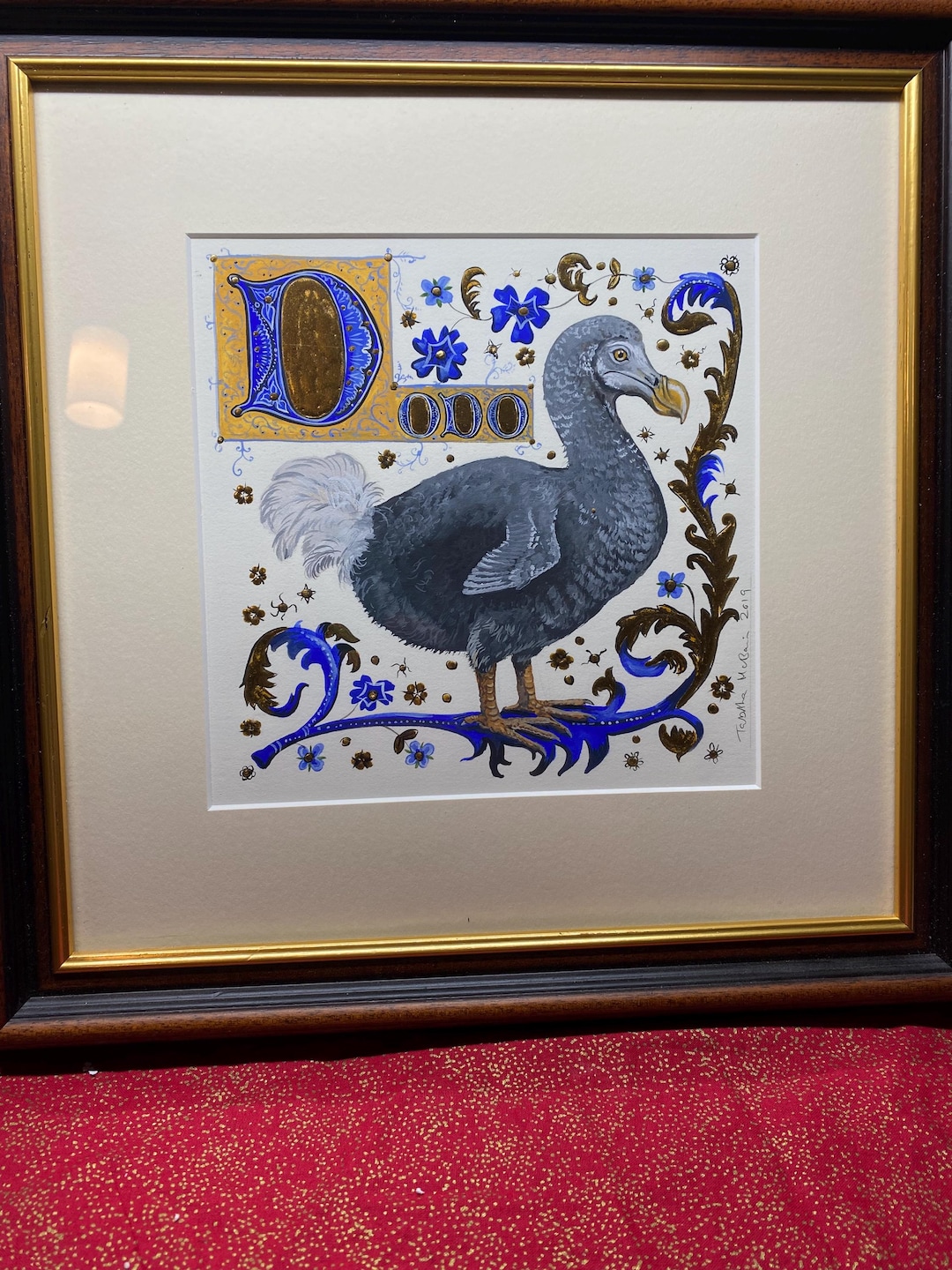 Dodo Original Painting, Gouache, Large, Bestiary, Medieval Style, Hand ...