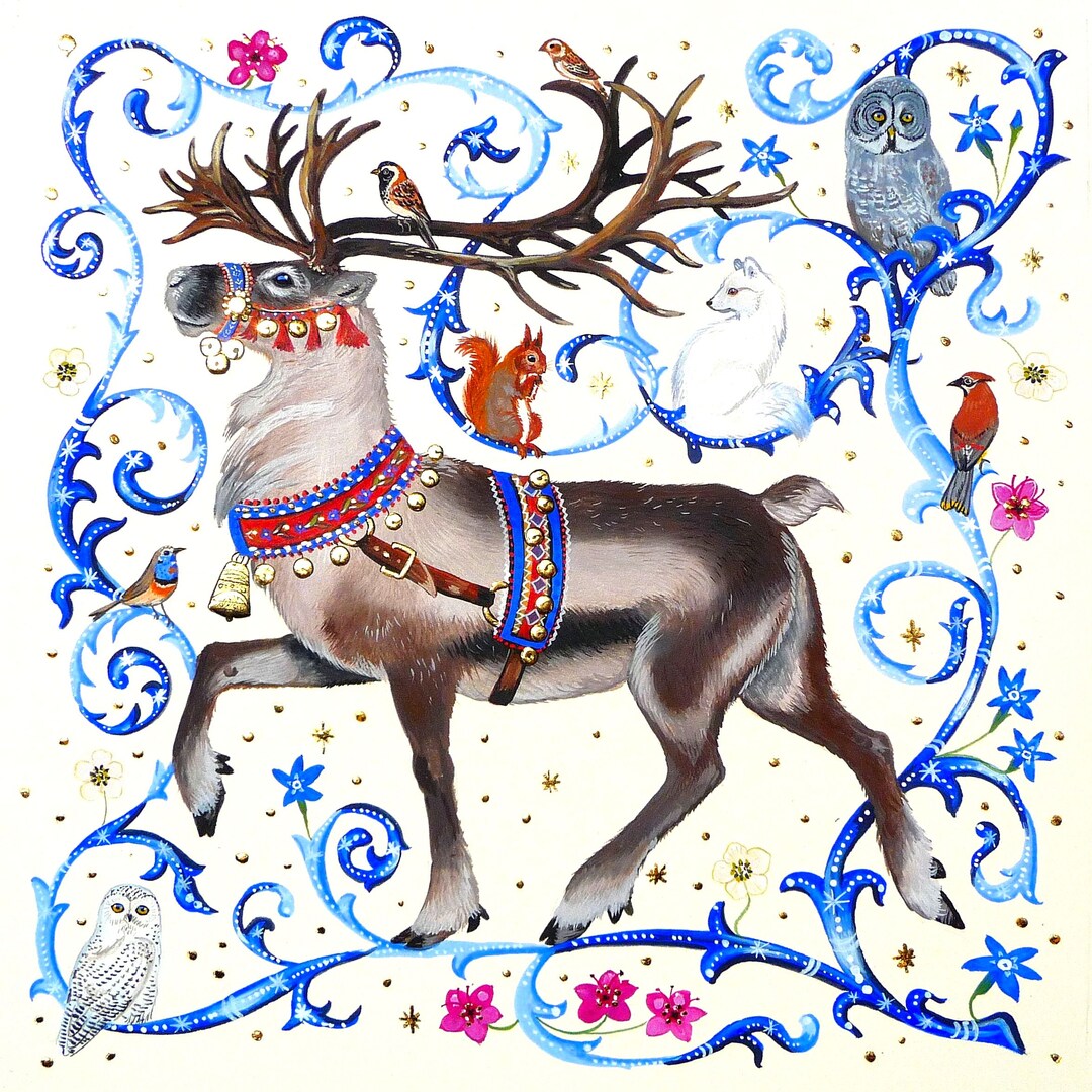 Reindeer, CHRISTMAS CARD Back in Stock Arctic Animals, Red Squirrel ...