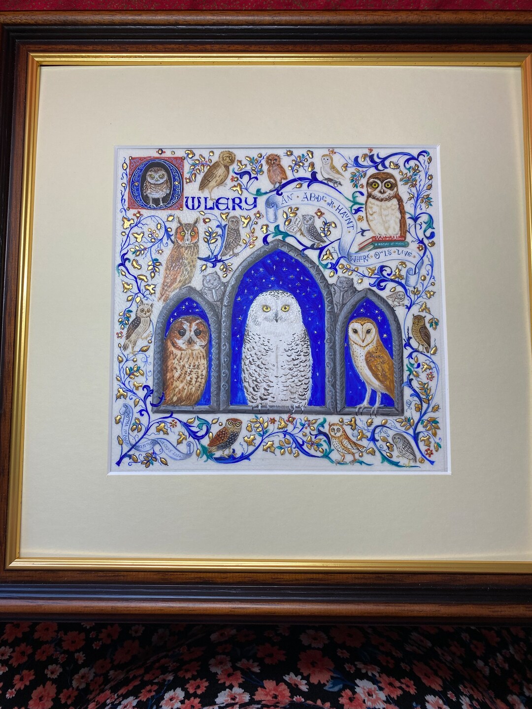 Owlery Painting, Collection of Owls, Medieval Owls, Spectacled ...