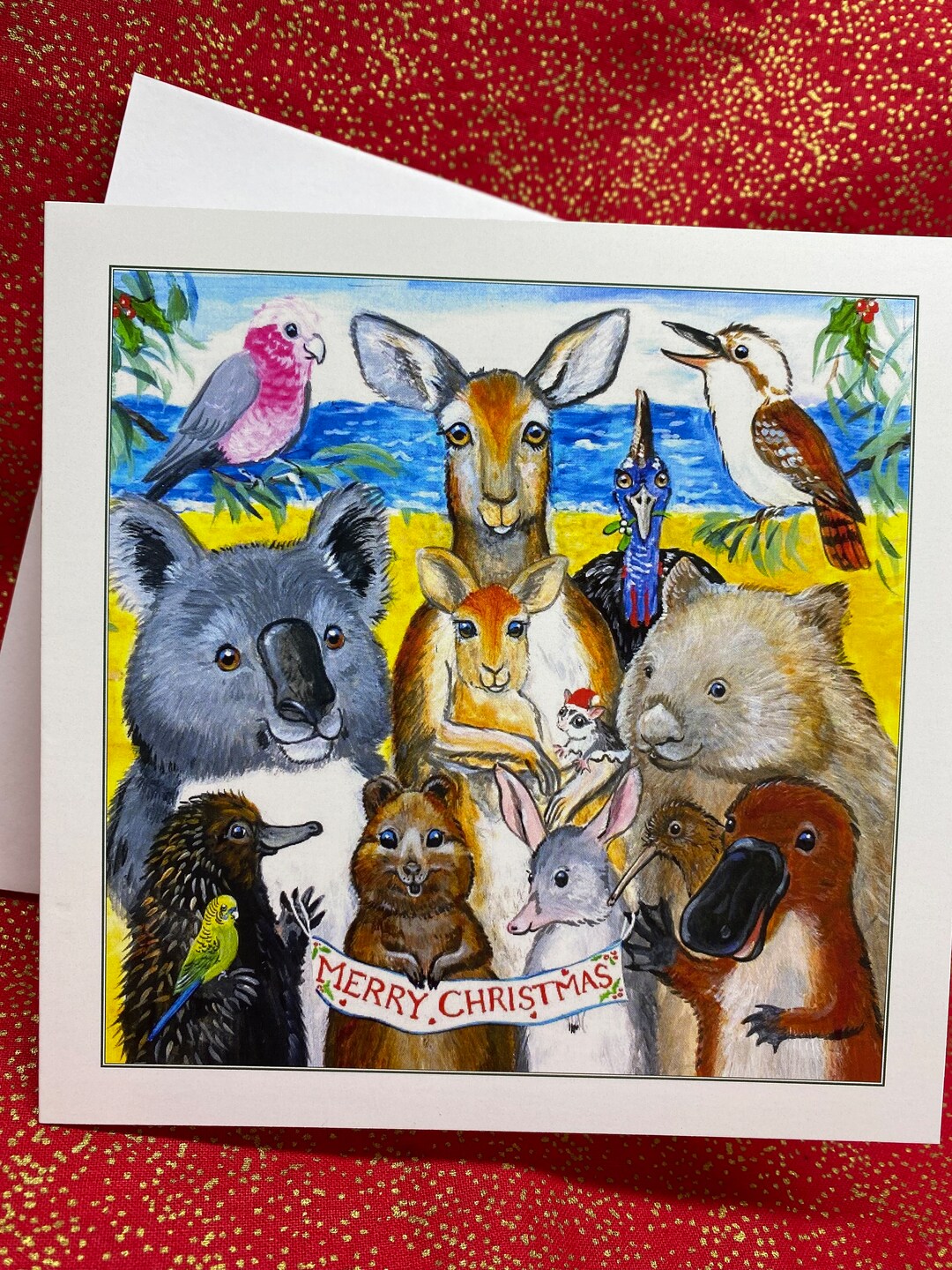 Australian Animal Christmas Card, NEW! Platypus, Koala, Kangaroo ...