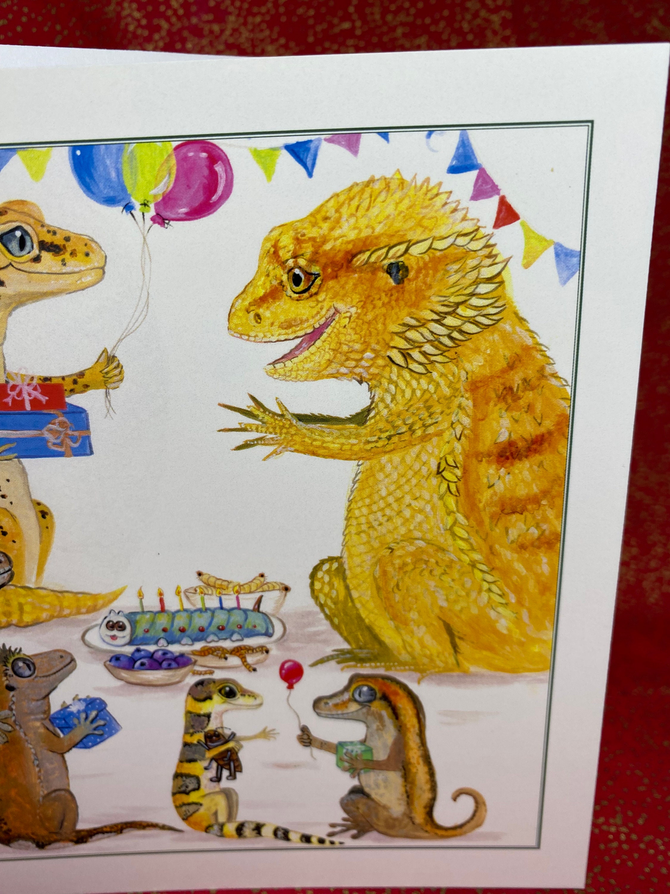 Beardie’s Birthday Greeting Card, Blank Inside, Reptile Card, Bearded ...